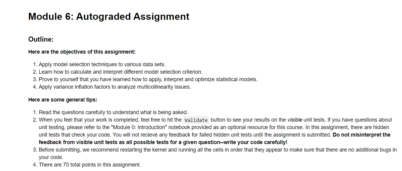 Module 6: Autograded Assignment Outline: Here are the | Chegg.com