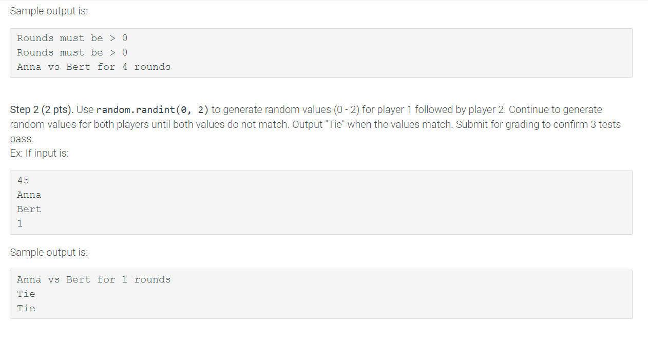 Solved 18.3 Project 3: Rock Paper Scissors Program | Chegg.com