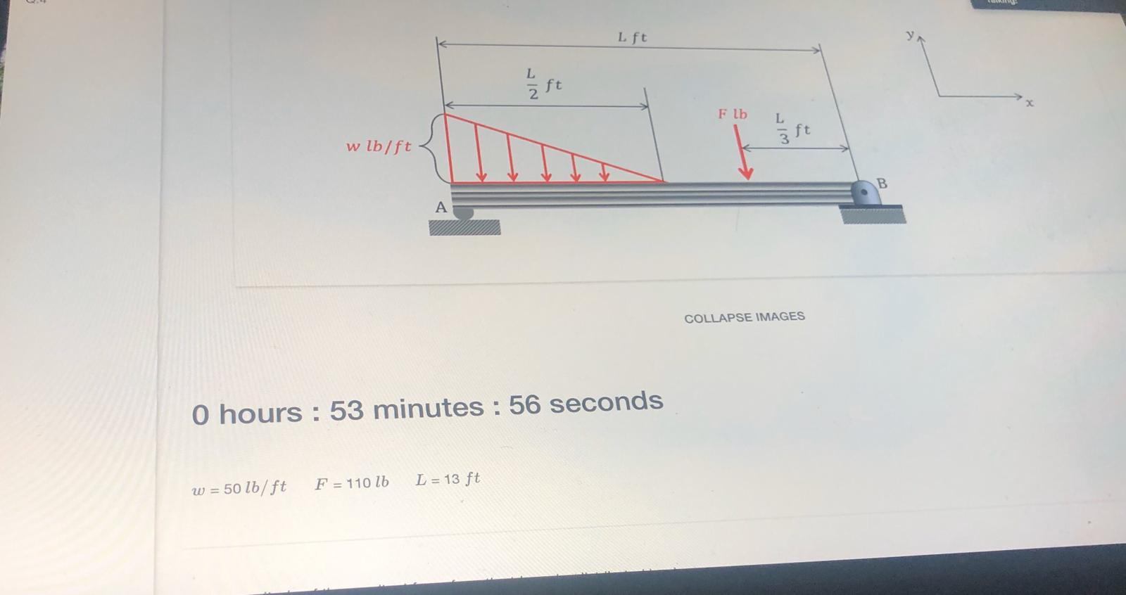 Solved In the figure shown below, there is a triangular load | Chegg.com
