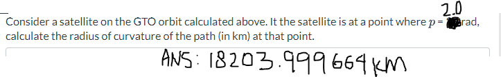 Solved Consider a GTO orbit (see Wikipedia article on GTO | Chegg.com
