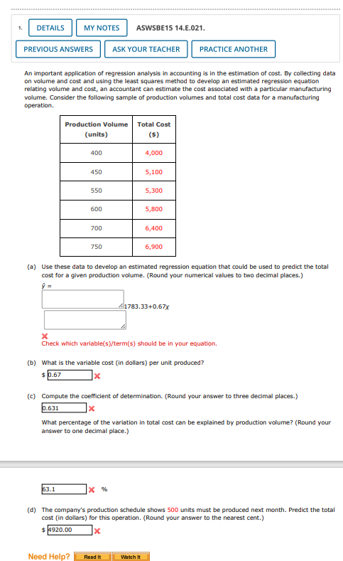 7An important application of regression analysis in | Chegg.com