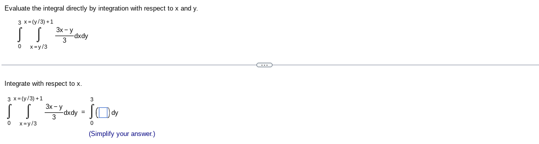 Solved Evaluate the integral directly by integration with | Chegg.com