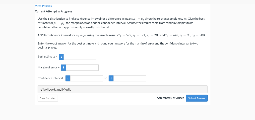 Solved View Policies Current Attempt in Progress Use the | Chegg.com