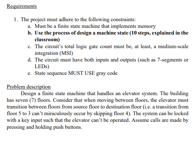 Solved State Machine Design Procedure 1. Build state/output | Chegg.com