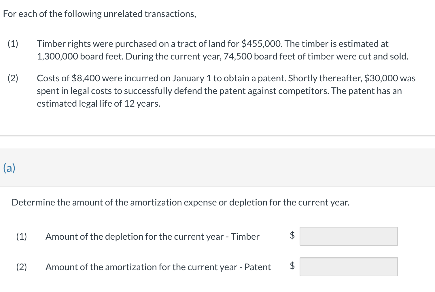 Solved For each of the following unrelated transactions, (1) | Chegg.com