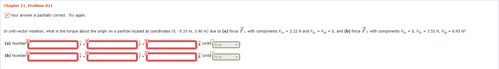 Solved Chapter 11, Problem 021 Your answer is partially | Chegg.com