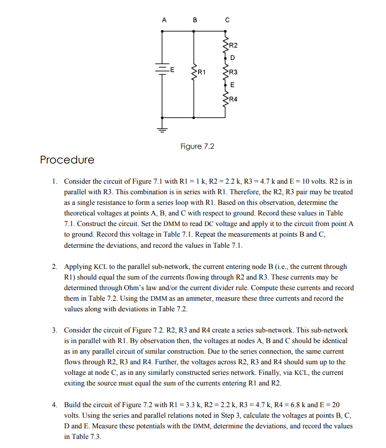 Solved Schematics A B с R1 R2 Figure 7.1 А в R1 R3 E | Chegg.com