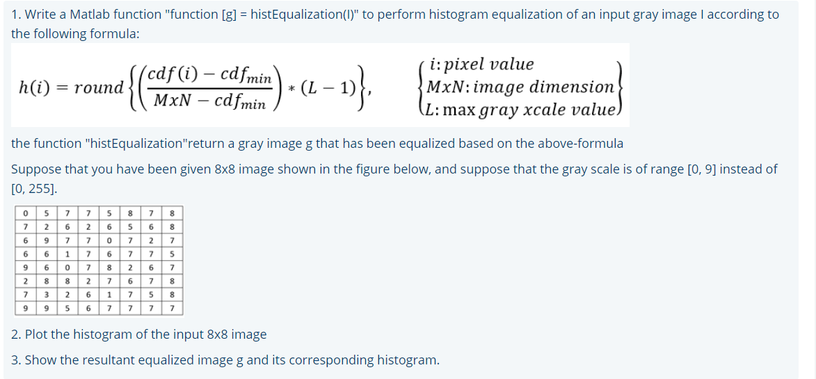 Solved 1. Write a Matlab function "function [g] = | Chegg.com
