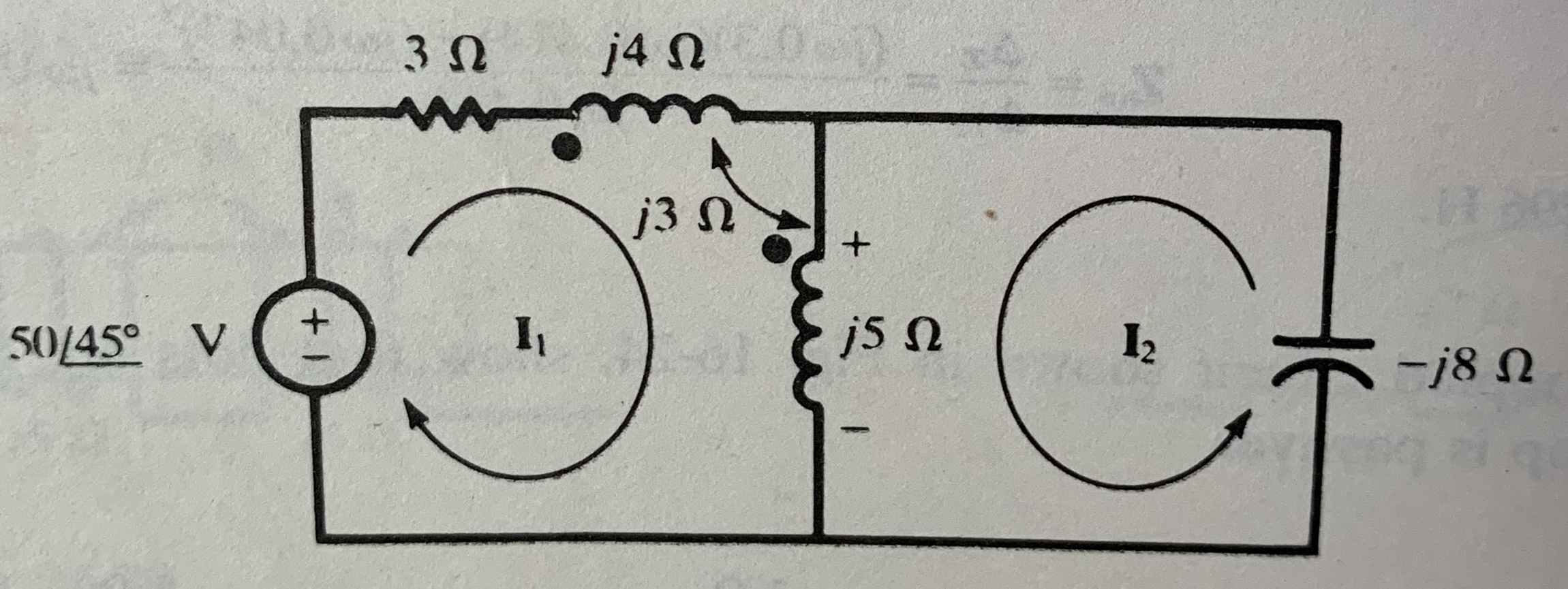 Solved Find the voltage across the 5j Ω with the polarity | Chegg.com