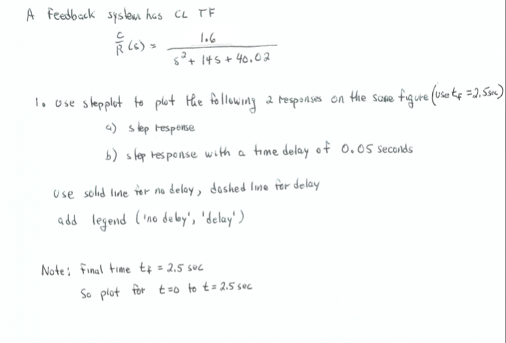 Solved ALL CALCULATION MUST BE DONE USING ONLY MATLAB; NO | Chegg.com