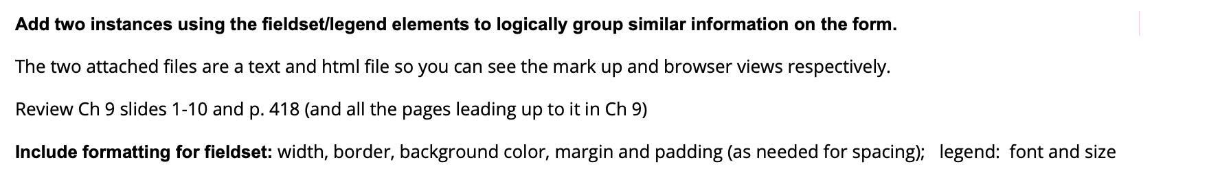 Solved Add two instances using the fieldset/legend elements | Chegg.com