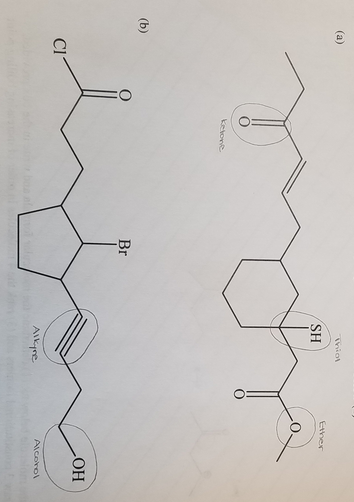 Solved Circle and identify all non-alkane functional groups | Chegg.com