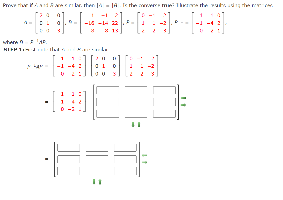 Solved Prove that if A and B are similar, then |A| = |B|. Is | Chegg.com
