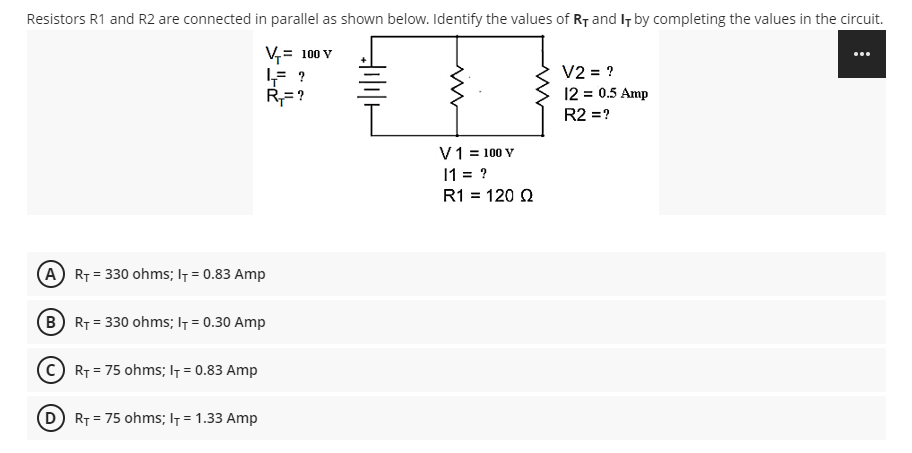 Solved Resistors R1 and R2 are connected in parallel as | Chegg.com