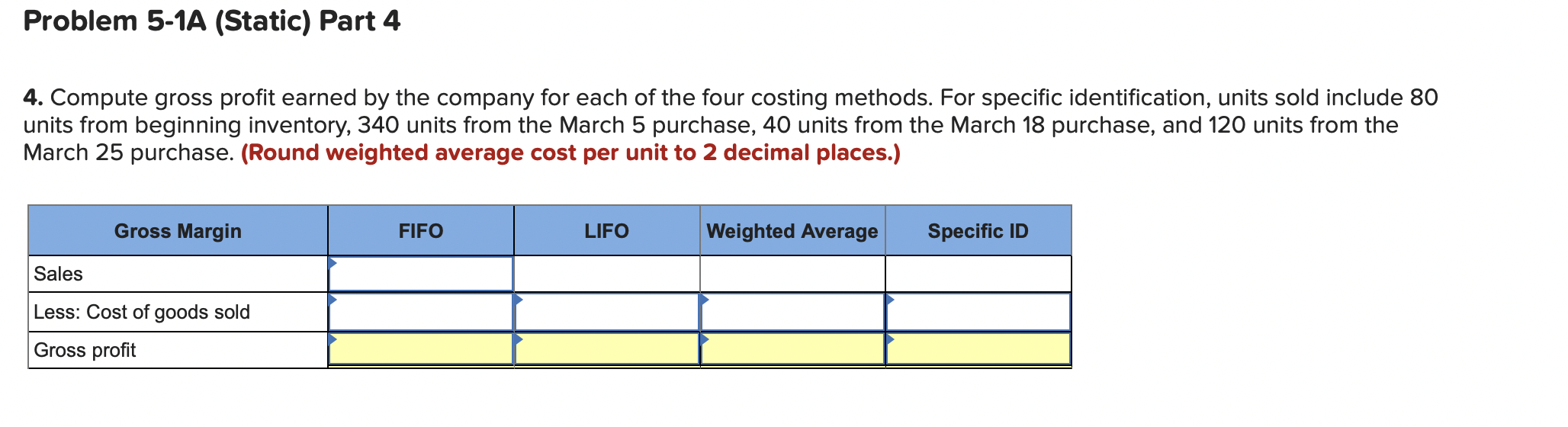 Solved Required information Problem 5-1A (Static) Perpetual: | Chegg.com
