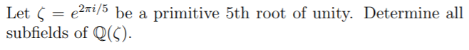 Solved Let S = e21i/5 be a primitive 5th root of unity. | Chegg.com