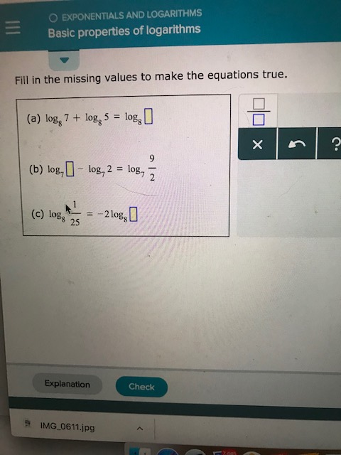 Solved EXPONENTIALS AND LOGARITHMS Basic properties of | Chegg.com