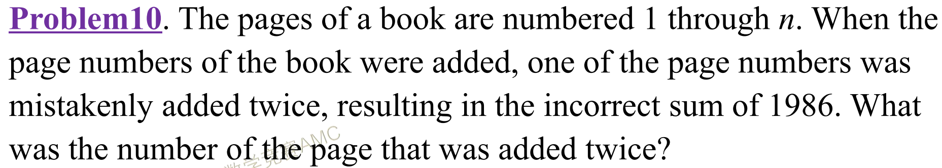 Solved Problem10. The pages of a book are numbered 1 through | Chegg.com