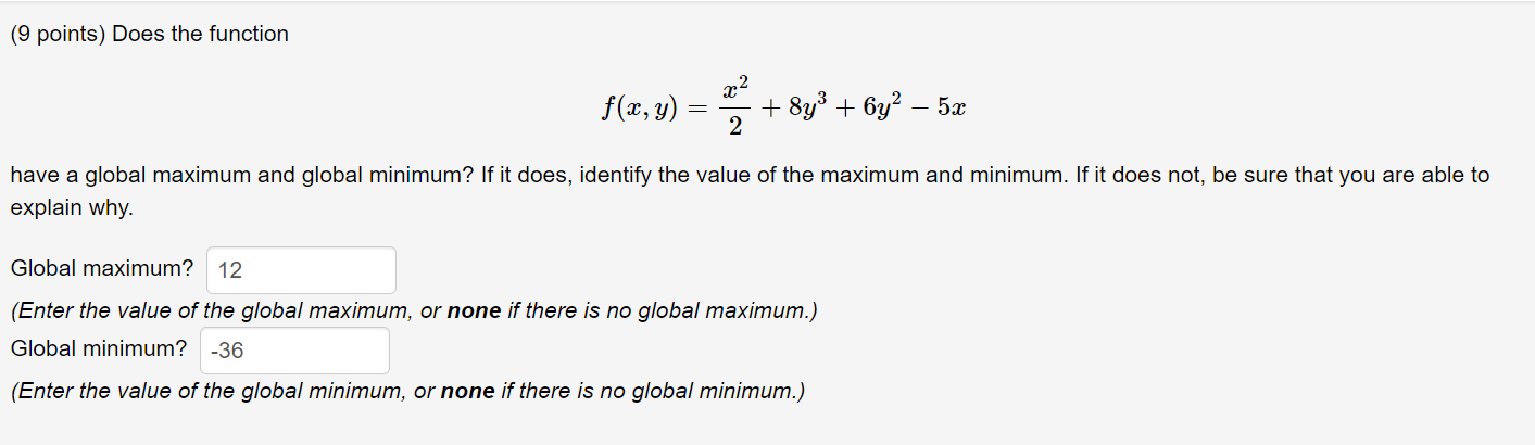 Solved (9 ﻿points) ﻿Does the | Chegg.com