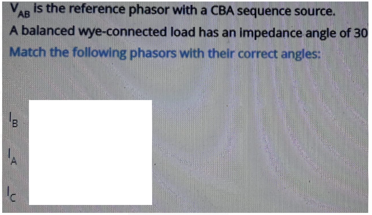Solved AB is the reference phasor with a CBA sequence | Chegg.com