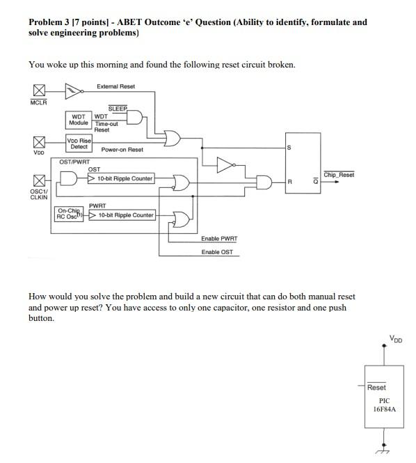 Solved Problem 3 [7 points] - ABET Outcome 'e' Question | Chegg.com