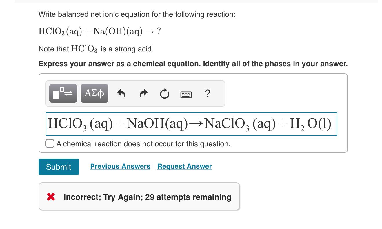 Solved Write balanced net ionic equation for the following | Chegg.com