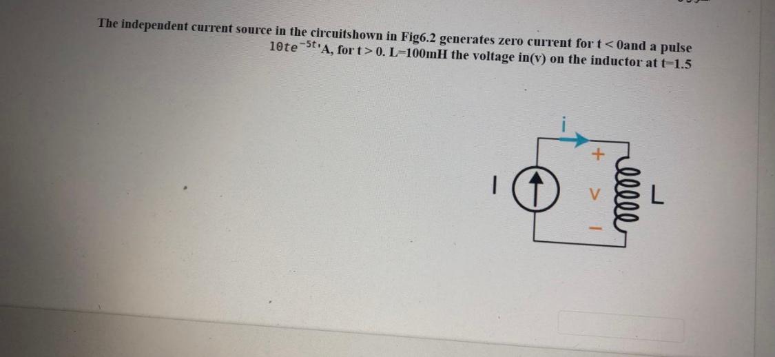Solved The independent current source in the circuitshown in | Chegg.com