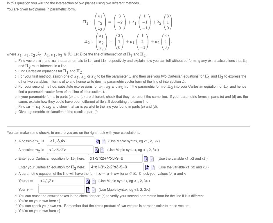 Solved In this question you will find the intersection of | Chegg.com
