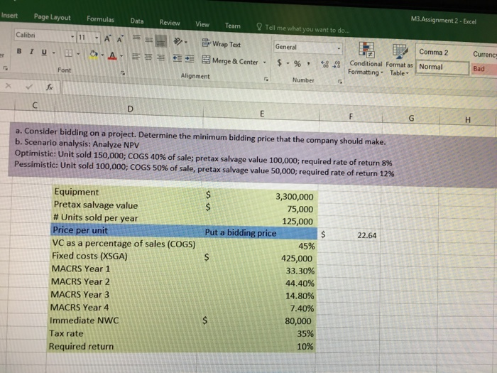 Solved M3.Assignment 2-Excel Insert Page Layout Formulas | Chegg.com
