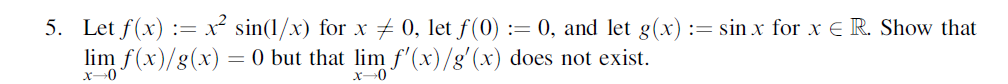 Solved 5. Let f(x):=x2sin(1/x) for x =0, let f(0):=0, and | Chegg.com