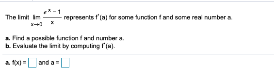 Solved The limit lim- represents f(a) for some function f | Chegg.com
