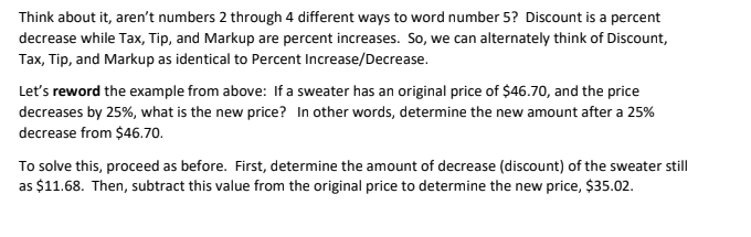 Solved 5 Percent Increase Decrease Percent 100 Amount Of Chegg