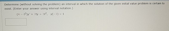 Solved Determine Without Solving The Problem An Interval 9283