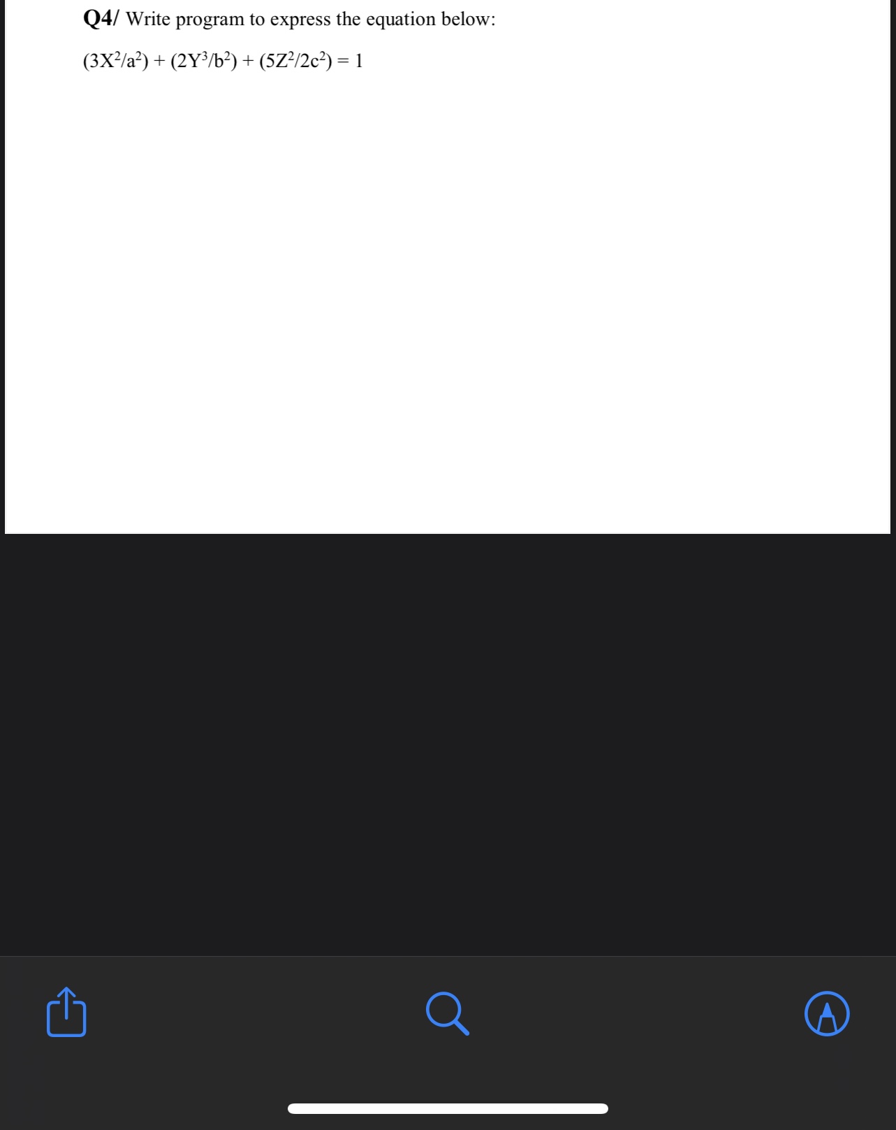 Q4/ Write program to express the equation below: | Chegg.com