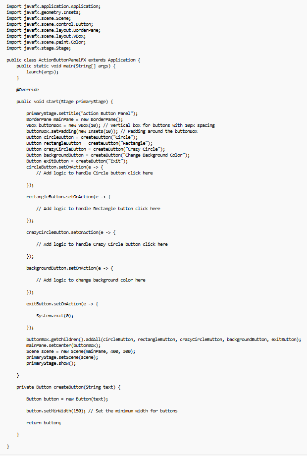 Solved import javafx.application.Application; import | Chegg.com