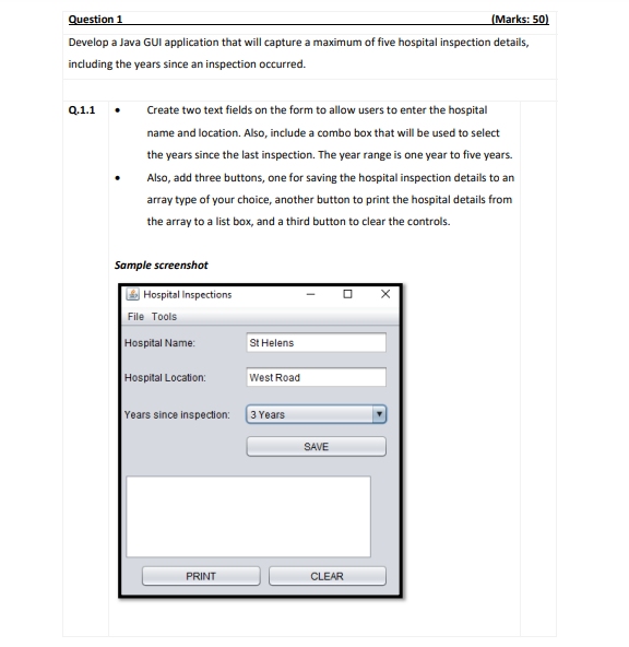 Solved I want a Java GUI application that will capture a | Chegg.com