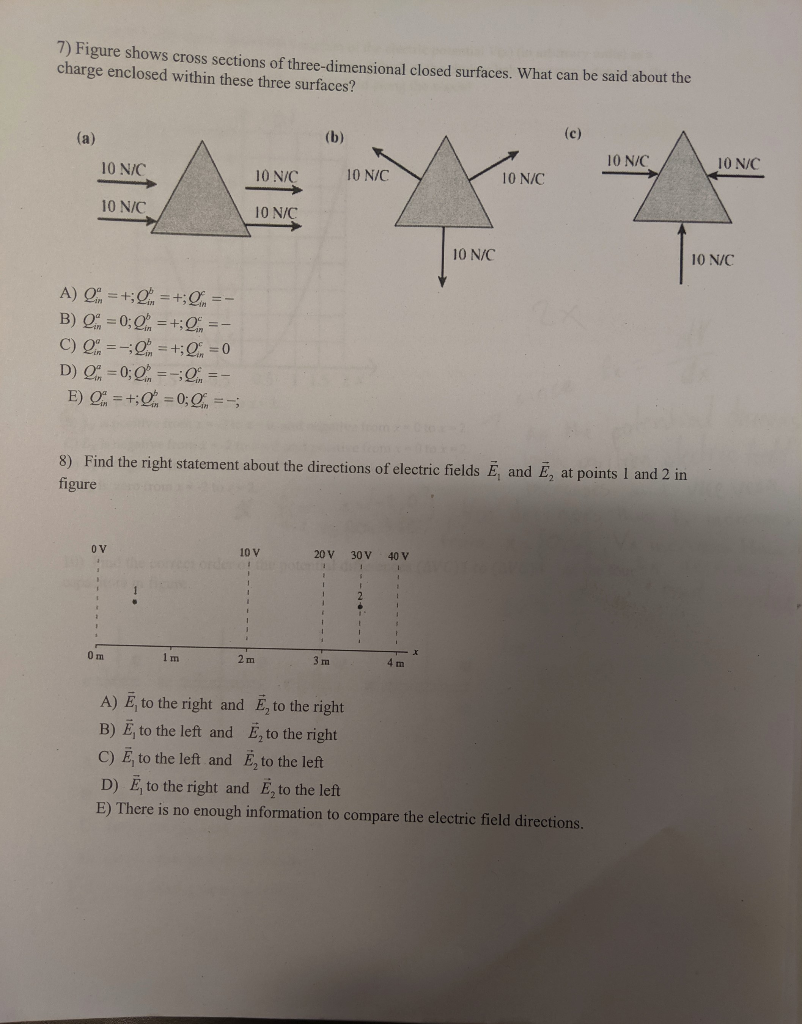 Solved 1) figure shows cross sections of three-dimensional | Chegg.com