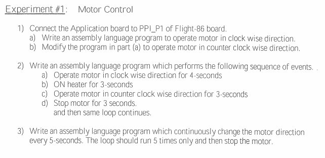 Solved Experiment #1: Motor Control 1) Connect the | Chegg.com