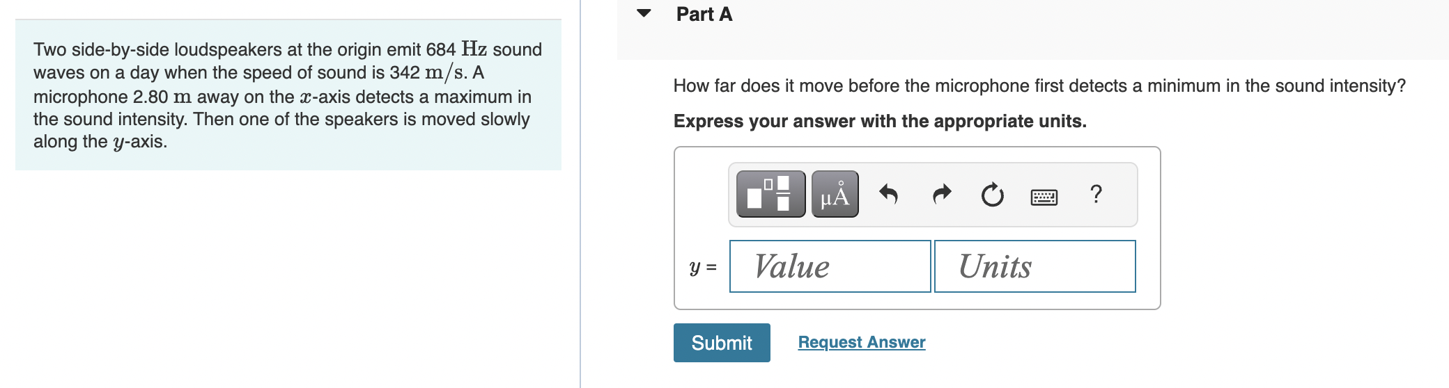 Solved Two side-by-side loudspeakers at the origin emit 684 | Chegg.com