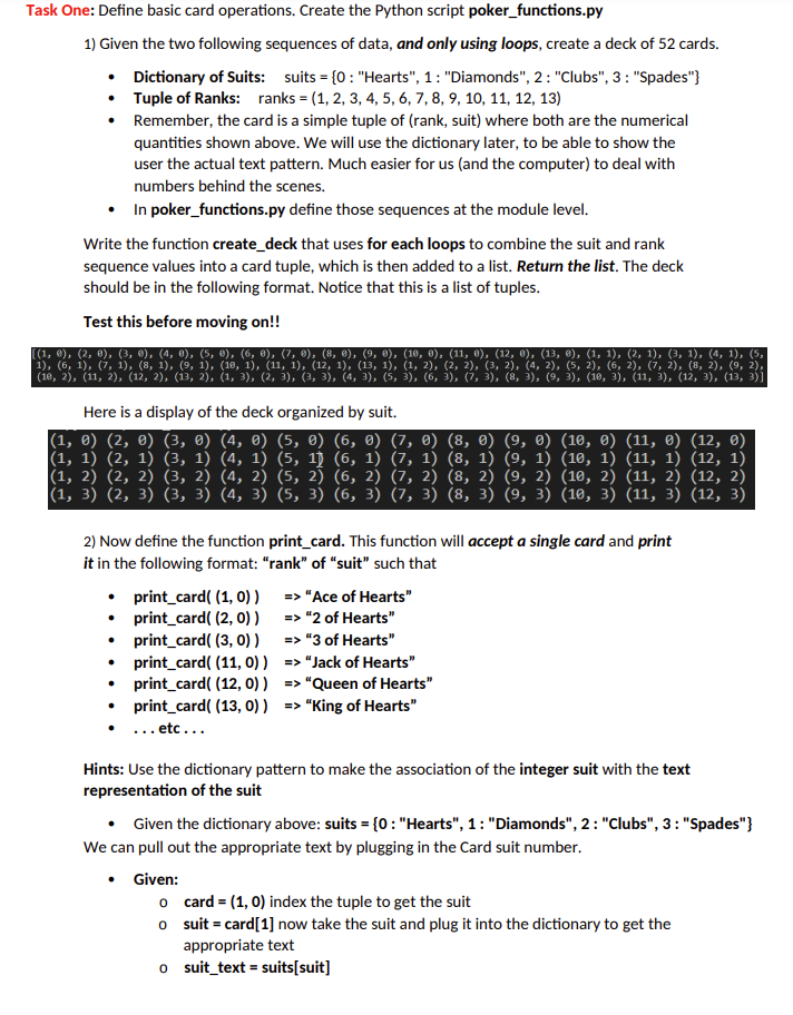 Solved Objectives: - Apply simple data structures to a | Chegg.com
