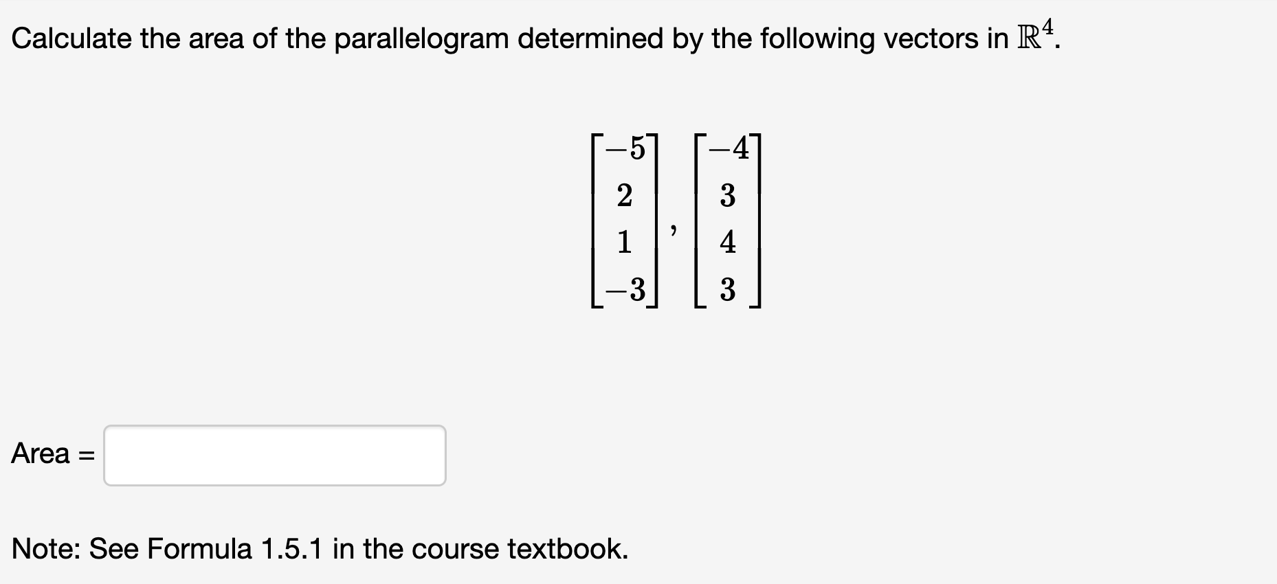 Solved Calculate the area of the parallelogram determined by | Chegg.com