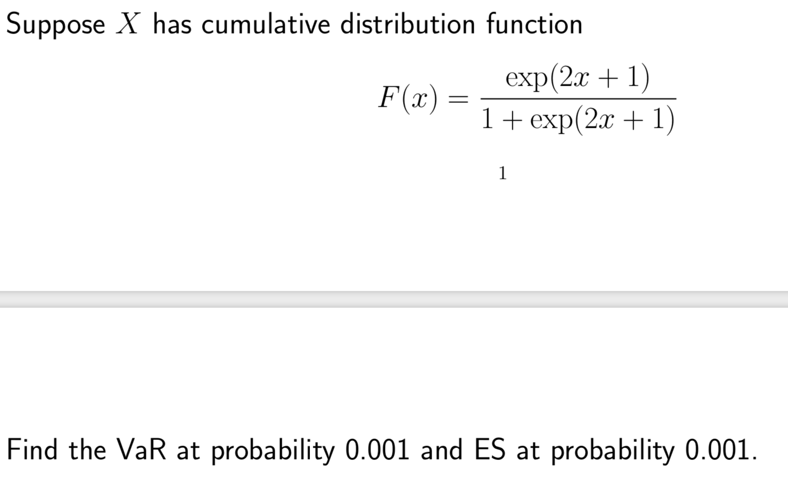 Solved Value-at-Risk (VaR) is a measure of the risk of loss | Chegg.com