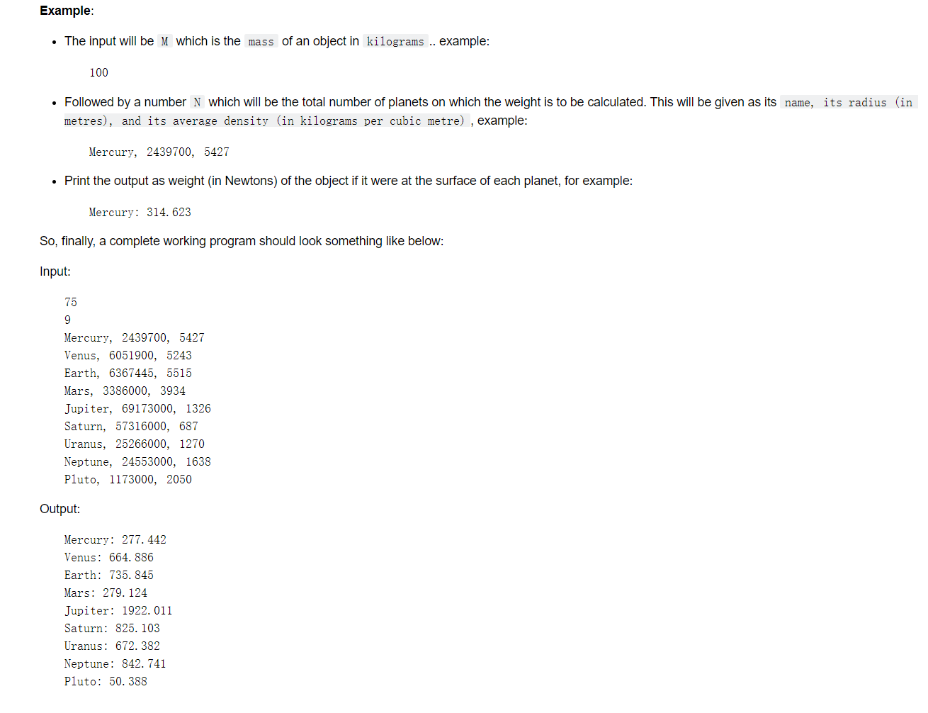 Solved 2. Find your "weight" on other Planets!! Before we | Chegg.com