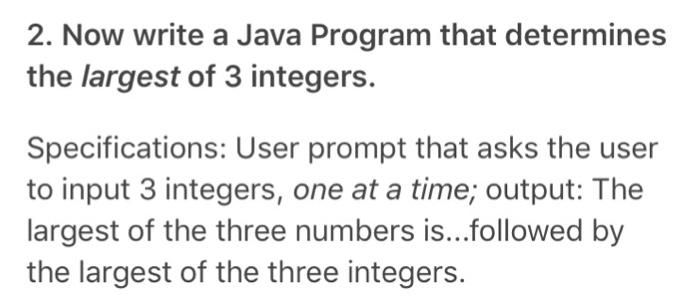 Solved 2. Now write a Java Program that determines the | Chegg.com