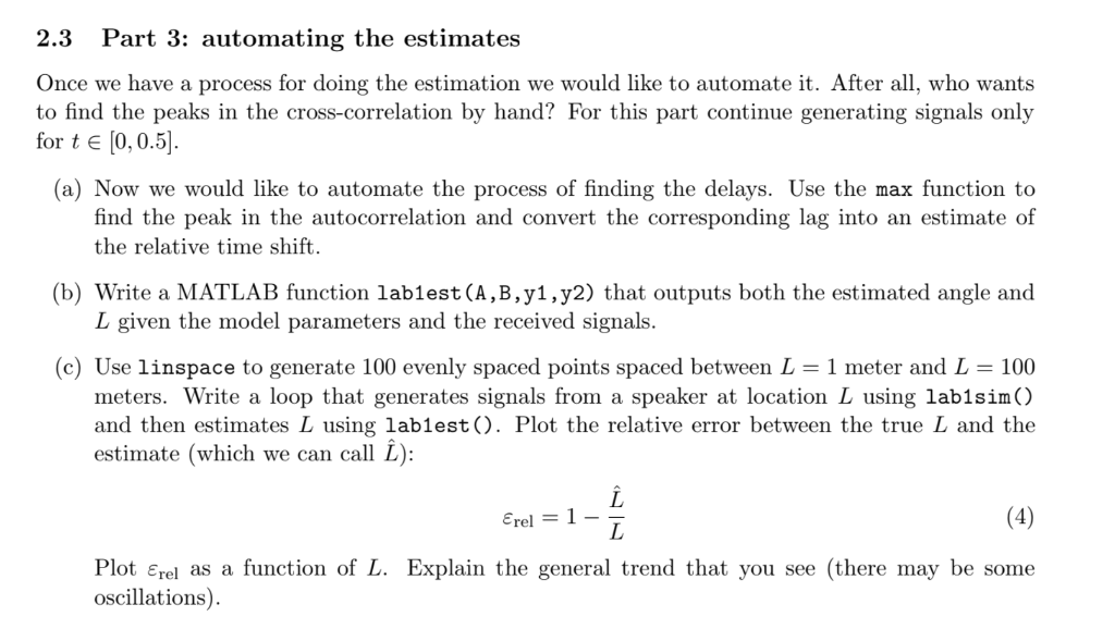 2.3 Part 3: automating the estimates Once we have a | Chegg.com