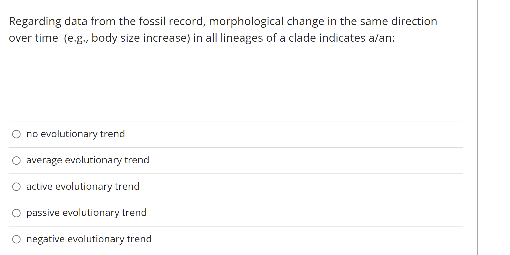 Solved Regarding data from the fossil record, morphological | Chegg.com