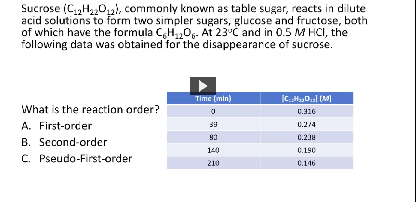 Solved Sucrose (C12H22012), commonly known as table sugar, | Chegg.com