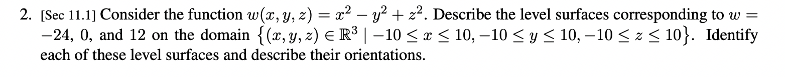 Solved 2. [Sec 11.1] Consider the function | Chegg.com