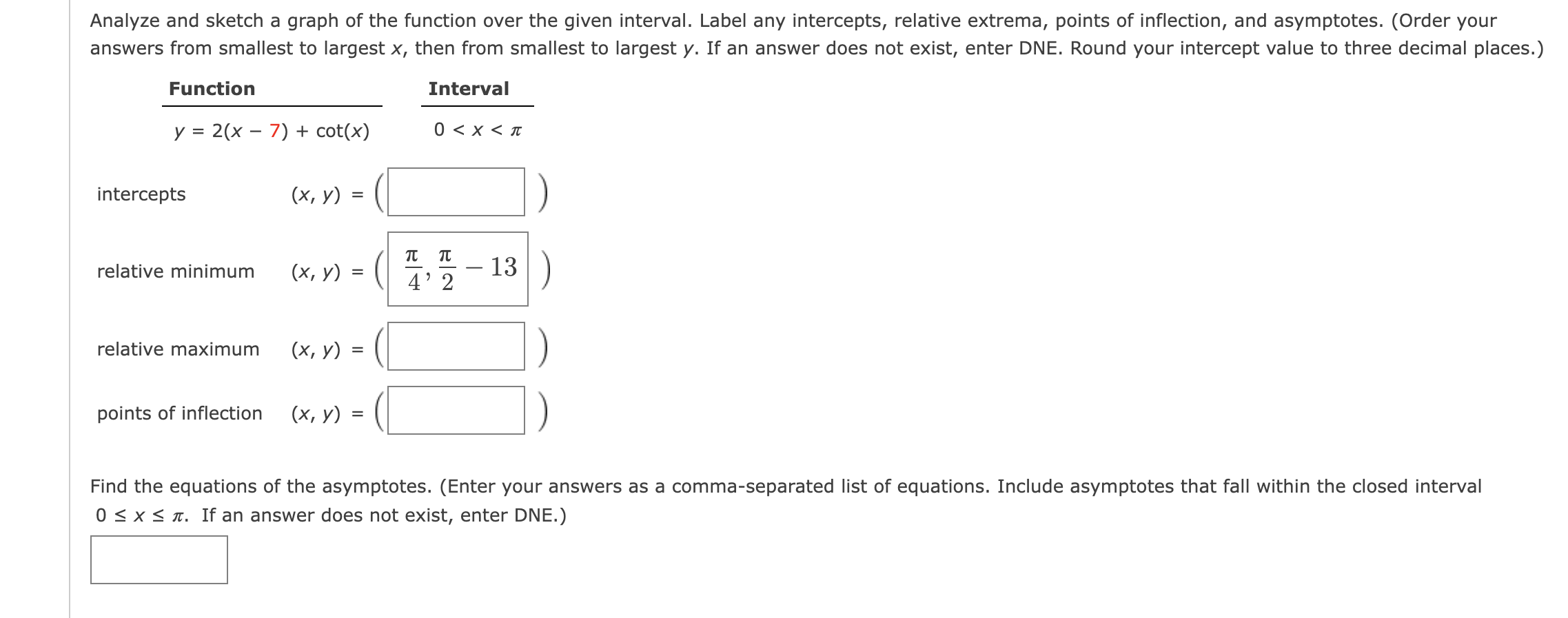 Solved Analyze and sketch a graph of the function over the | Chegg.com