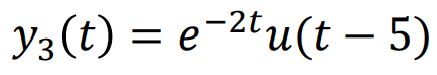 Solved y3(t)=e−2tu(t−5) | Chegg.com
